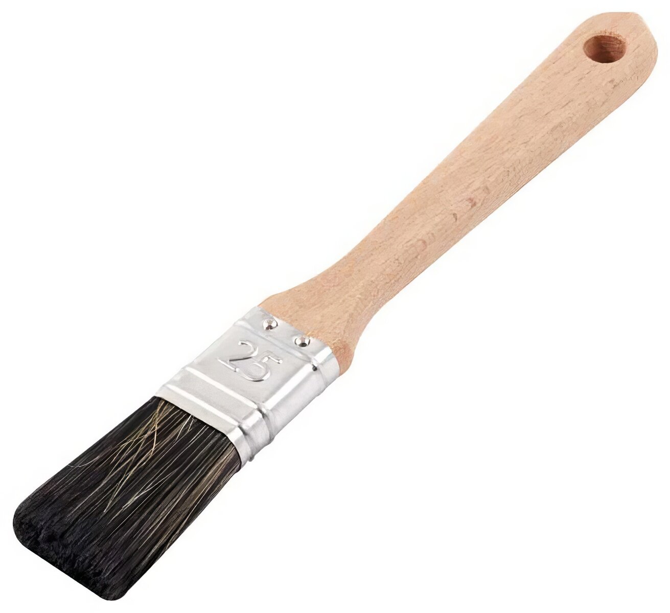 Кисть плоская смешанная щетина деревянная ручка Wenzo Wood 25х12 мм для антисептиков