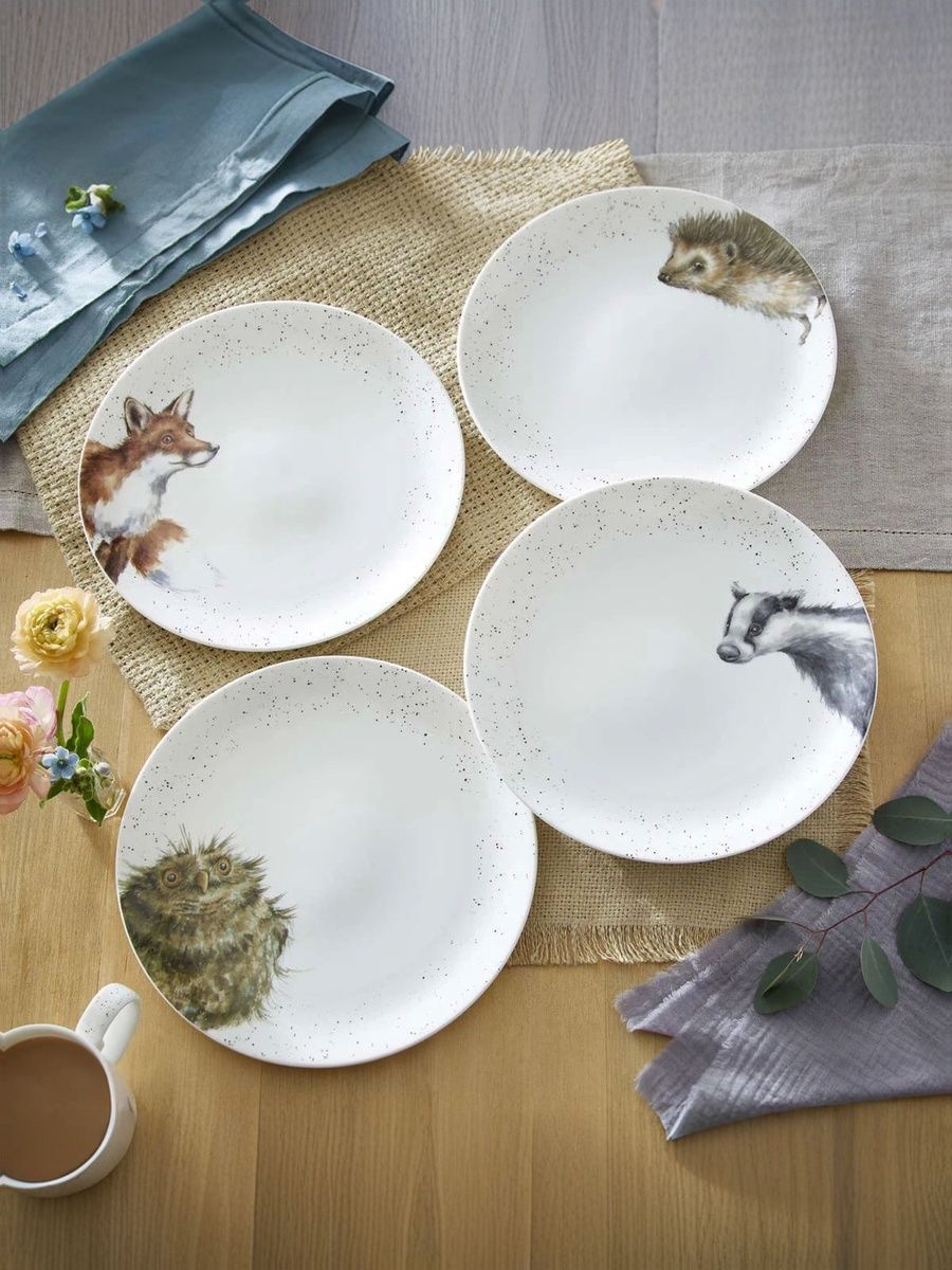 Обеденные тарелки Royal Worcester, 4 шт, 26.5 см костяной фарфор