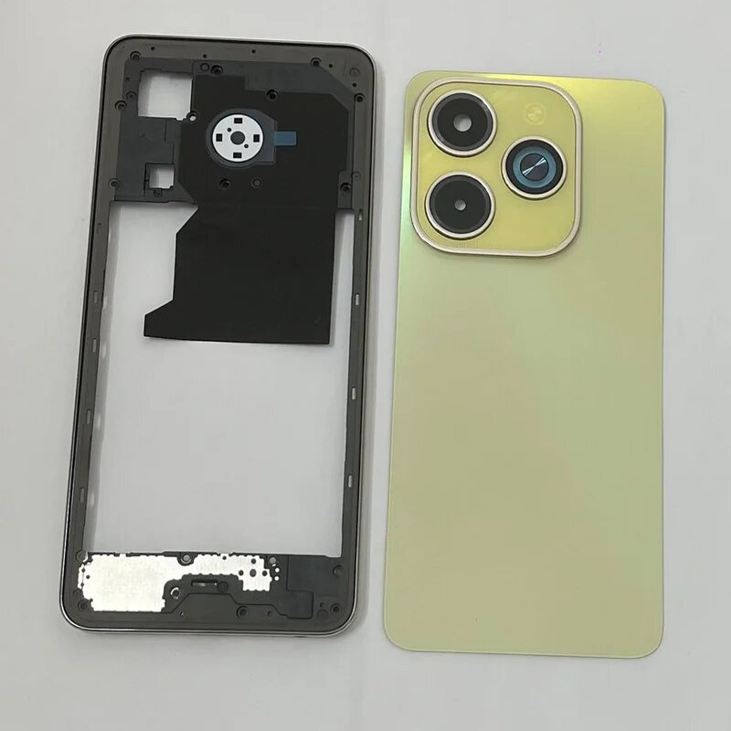 Для Infinix Hot 40i X6528 корпус средней рамы крышка батарейного отсека задняя панель задняя крышка с объективом камеры