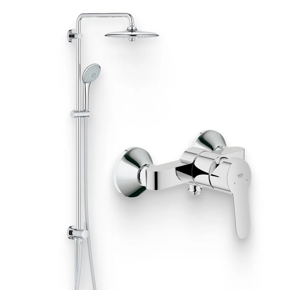Душевой комплект Смеситель для душа Grohe BauEdge 23333000 / Стойка Euphoria 27421002