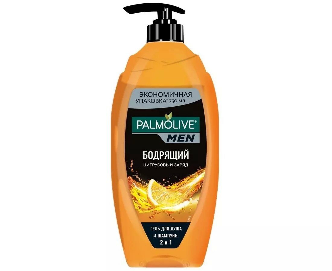 Гель для душа Palmolive Men Цитрусовый Заряд Бодрящий 2 в 1, 750 мл