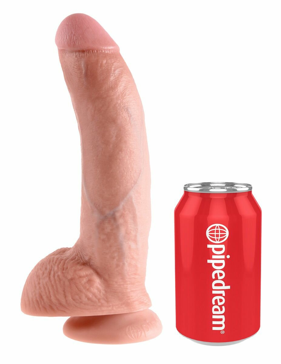 Фаллоимитатор Pipedream 9" Cock with Balls, телесный