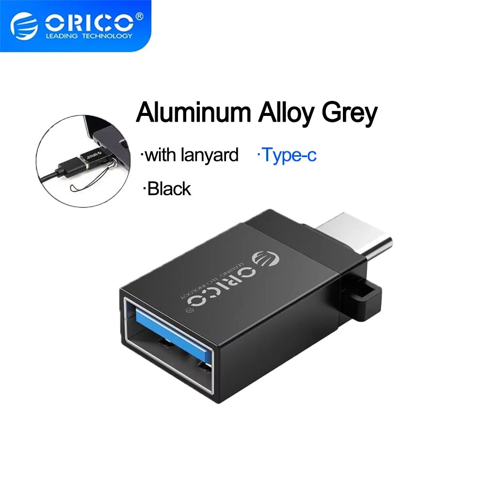 ORICO USB-адаптер Micro B/Type-c к USB3.0 Адаптер Type-C OTG-кабель для Macbook pro Air Type-C Black