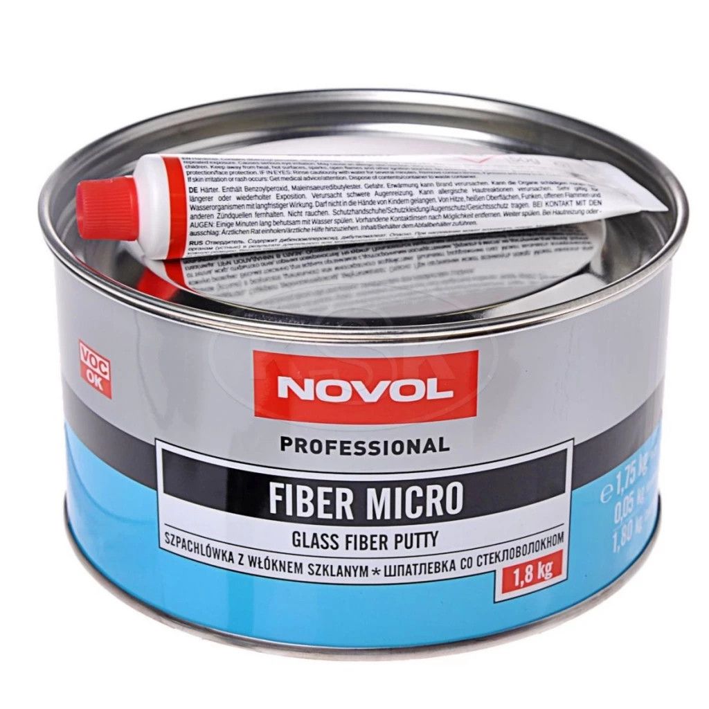 Шпатлевка Novol Fiber Micro со стекловолокном 1,8 кг