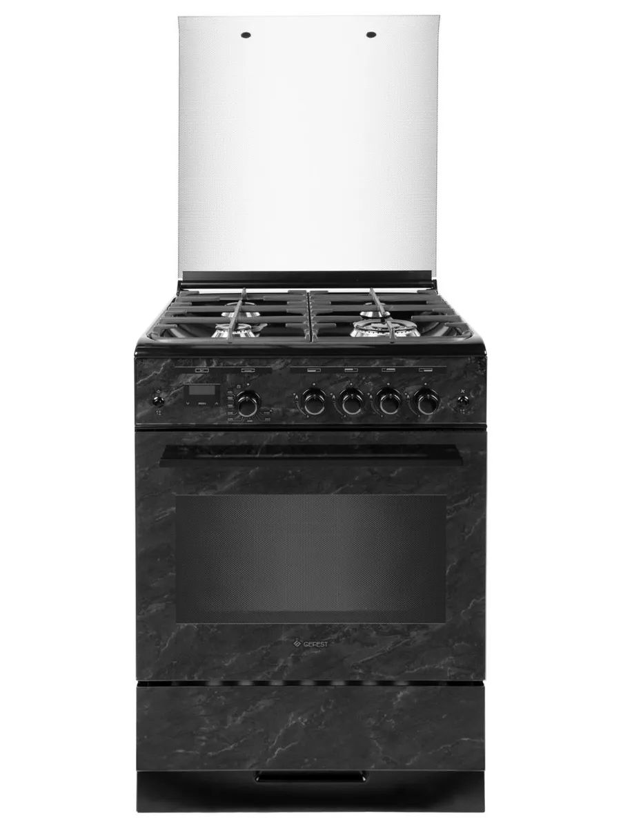 Газовая плита GEFEST ПГ 6300-03 S053T, духовка 52 л, конвекция, сенсорный таймер, газ-контроль, эмалевое покрытие