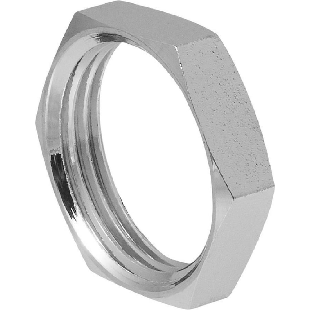 Контргайка сантехническая MPF 3/4" латунная никелированная внутренняя резьба ИС.072290