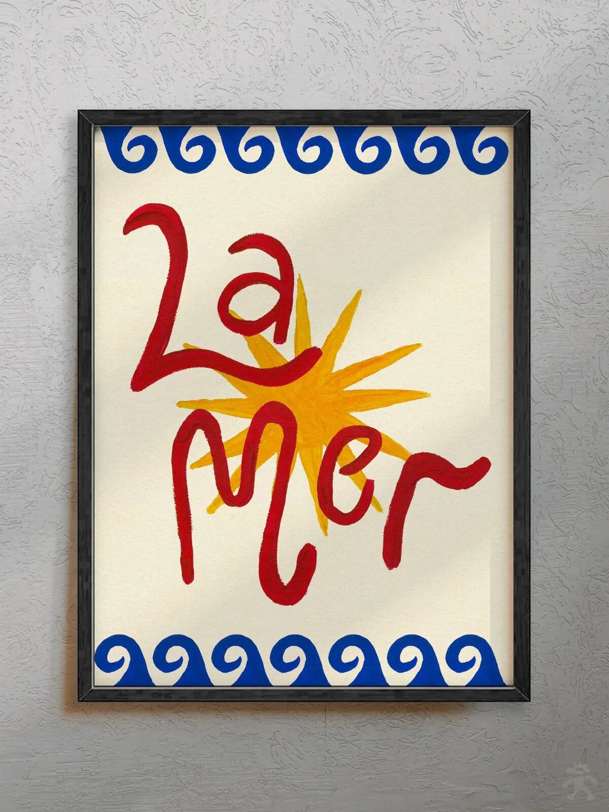 Интерьерный постер "La Mer" в стиле pinterest, формата 30x40 см.