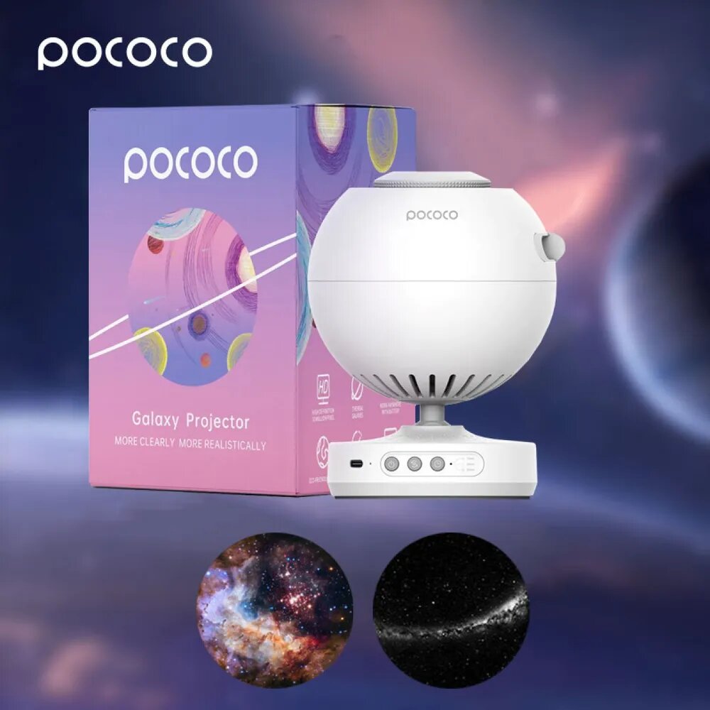 POCOCO Проектор, 3DLP, белый
