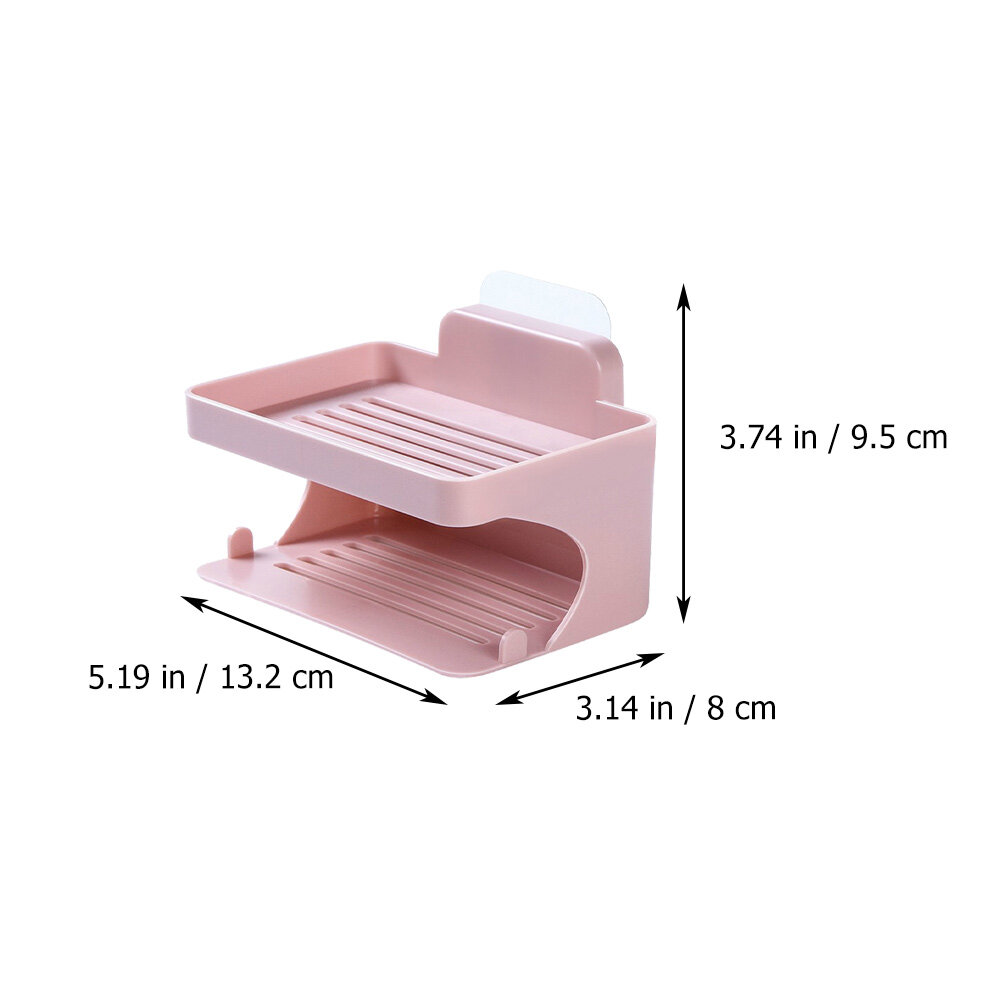 Держатель Для Мыла На Стену Двухслойный Без Прорезей 13.2X8X9.5CM