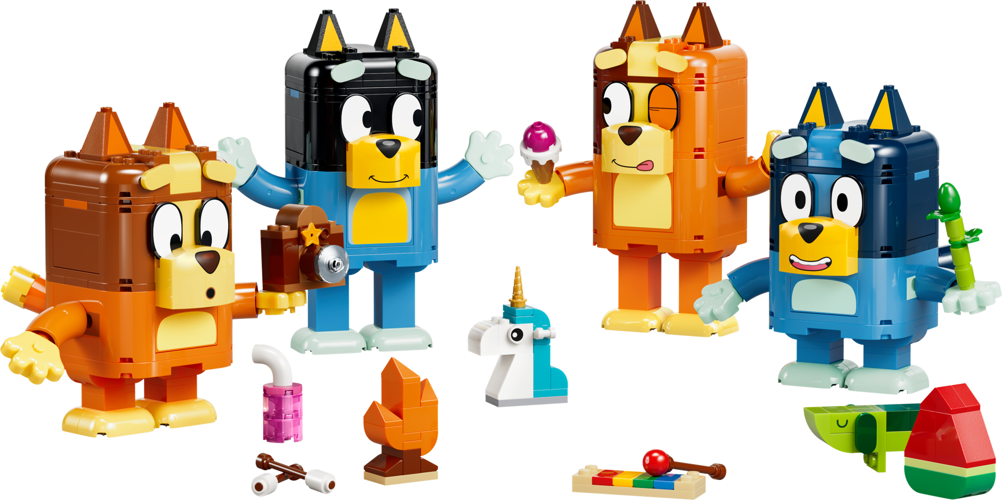 Конструктор LEGO Bluey 11217 «Семья Блуи из кубиков», 466 деталей