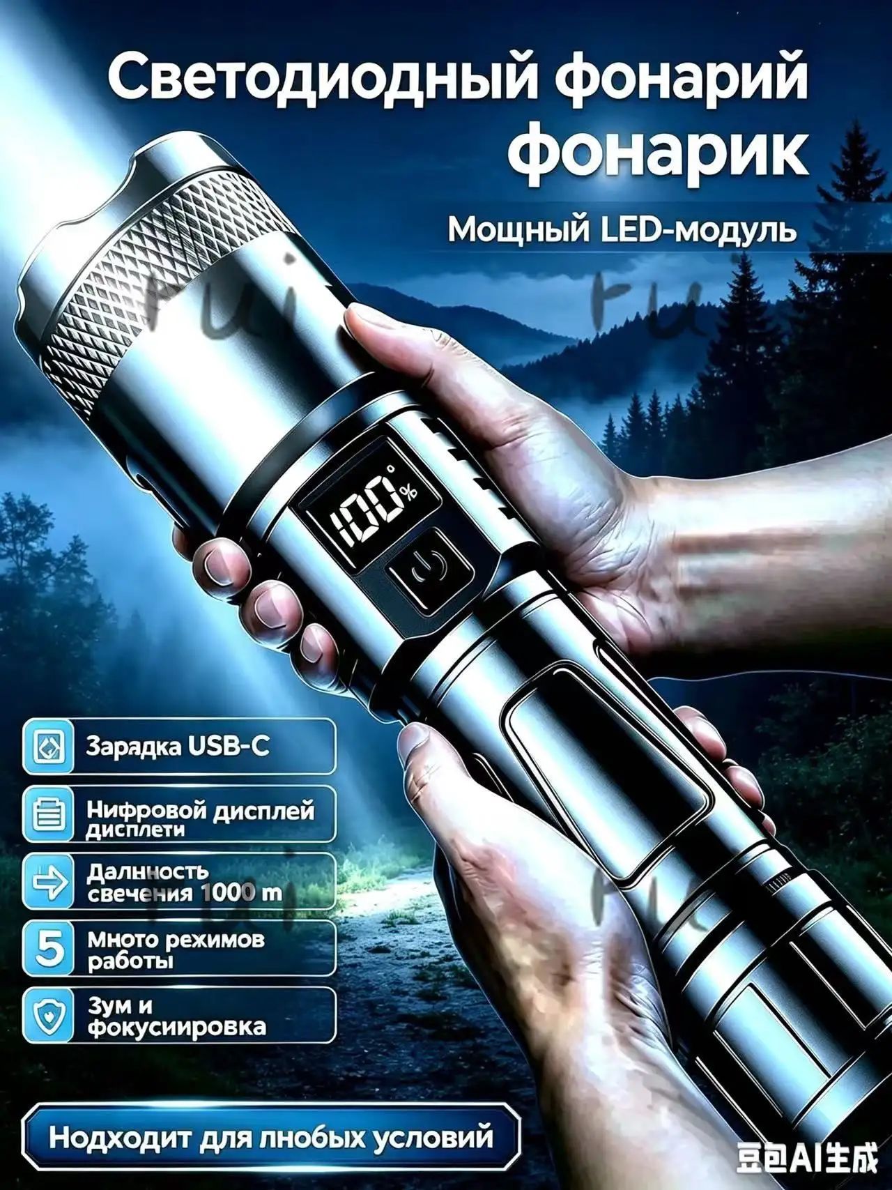Фонарь-прожектор