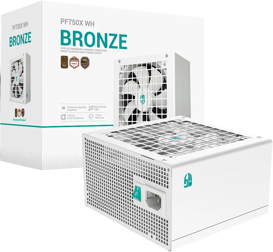 Блок питания для ПК Deepcool , 750Вт, 80 PLUS Bronze PF750X WH