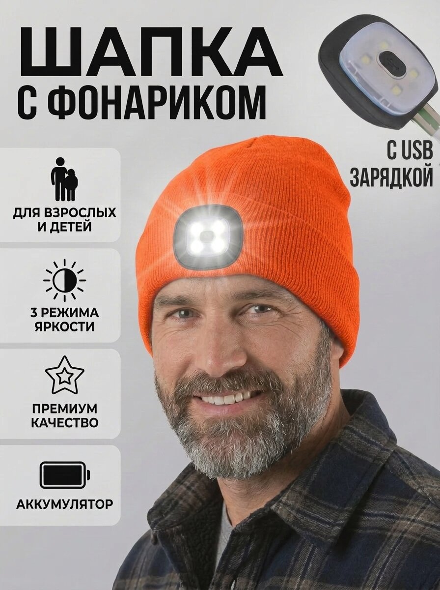 Шапка-бини Lukky шапка с шонарем для мужчин и женщин