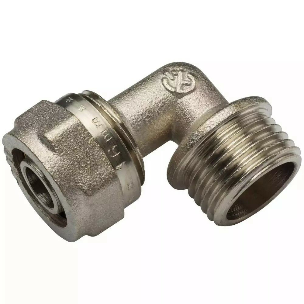 Угол комбинированный для металлопластиковых труб 16х3/4" НР, AQUALINK 00467