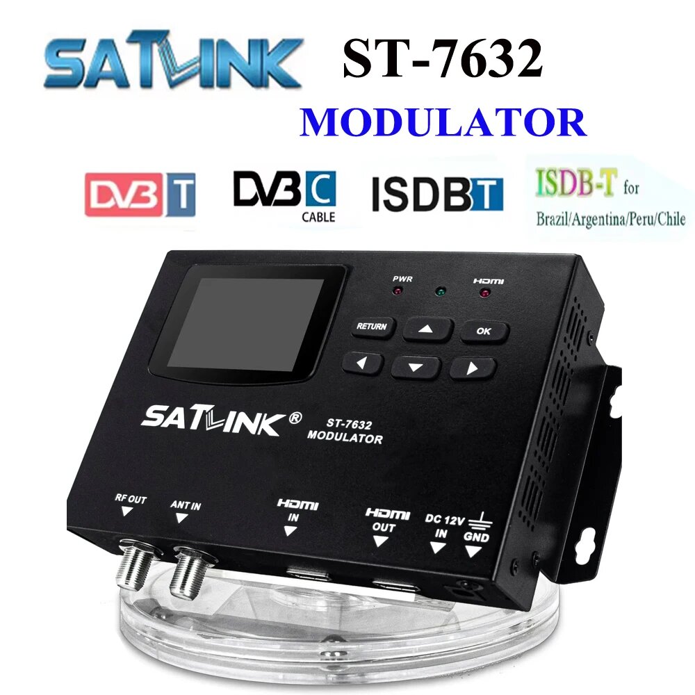 SATLINK ST-7632 Модулятор DVB-T/DVB-C/ISDB-T Вилка стандарта Великобритании