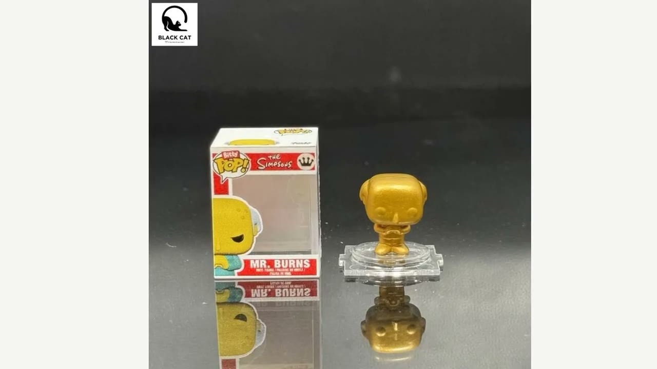 Коллекционная фигурка Bitty Pop! Мистер Бернс Симпсоны, золотистая, ABS пластик, на подставке — фото 1