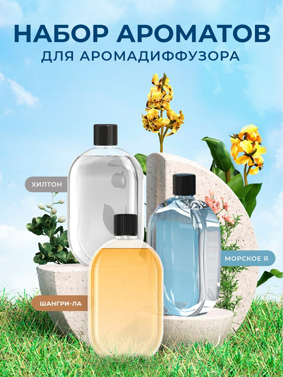 Аромат для дома, сменный, для автоматического аромадиффузора, желтый, серый, синий