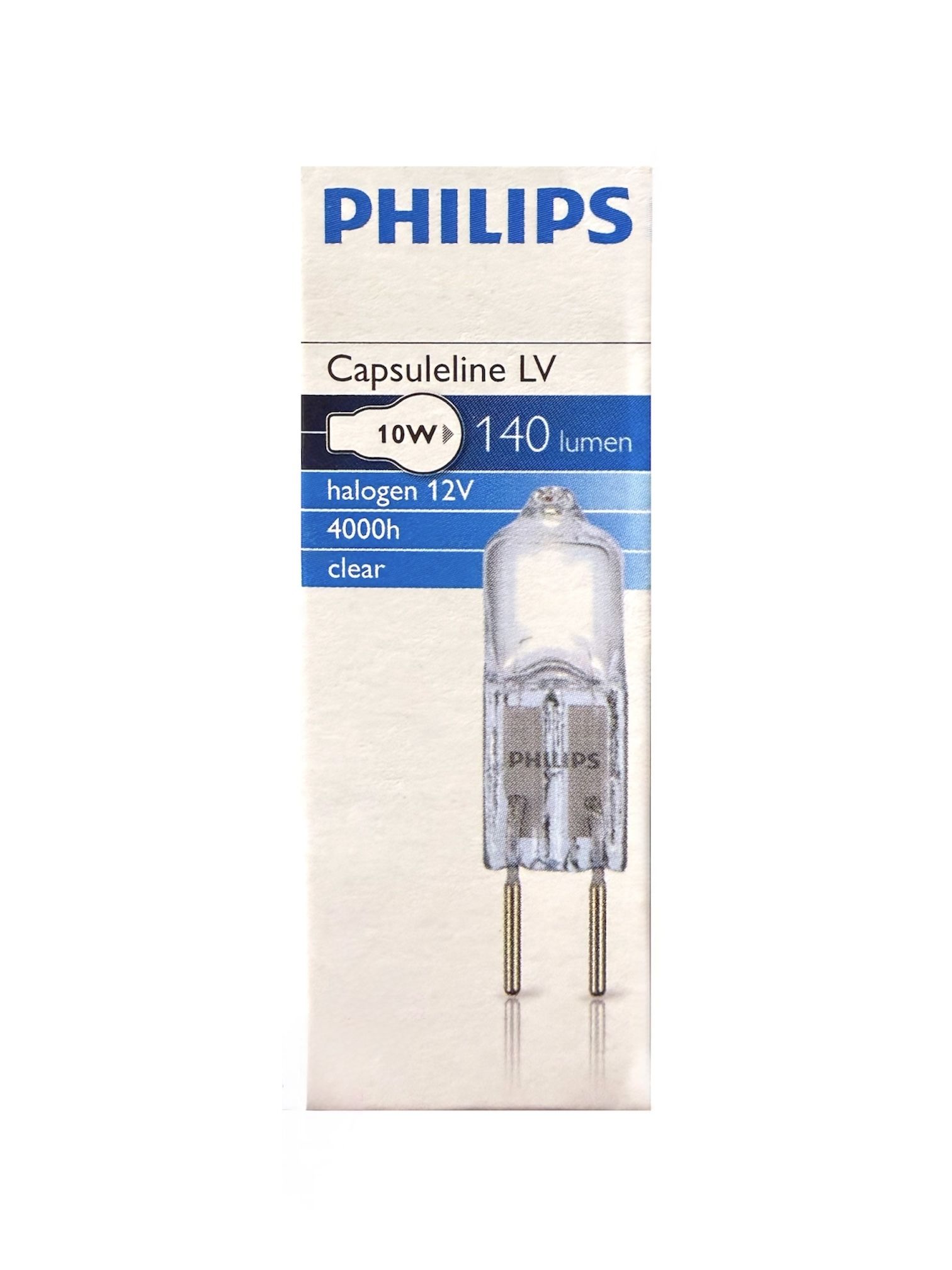 Лампа галогенная капсульная Philips Capsuleline LV 10w G4 2850K