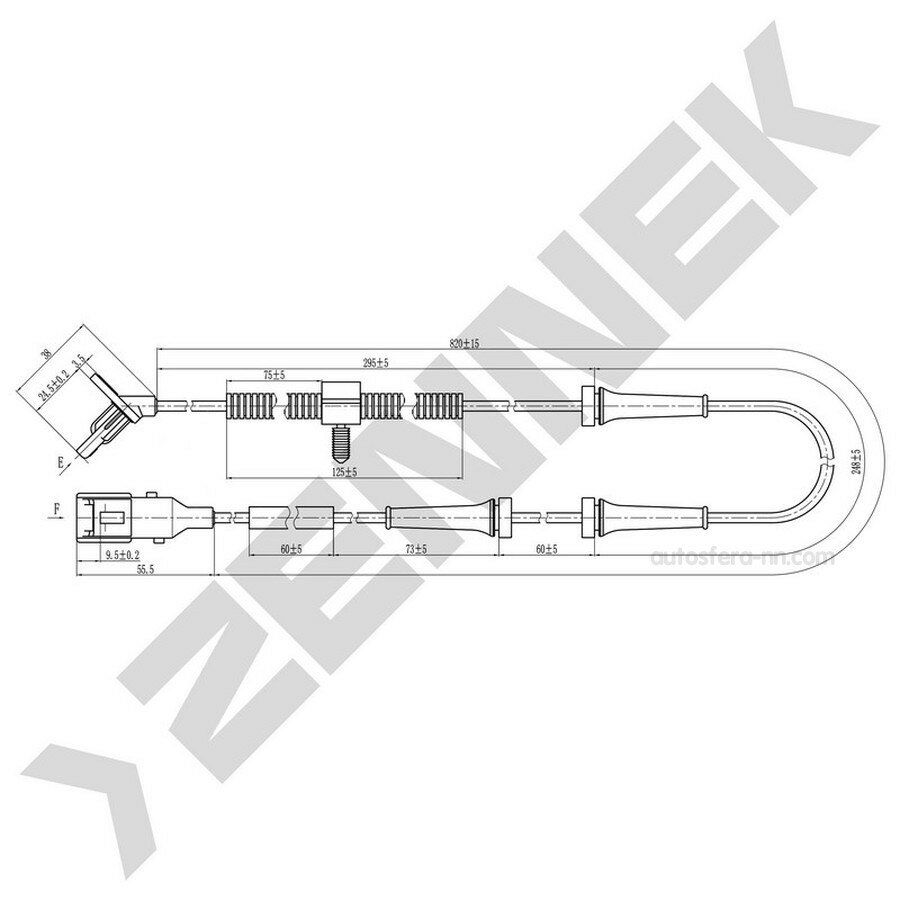 ZENNEK DAS0604 Датчик ABS передний LAND ROVER FREELANDER II 06 DAS0604 DAS0604