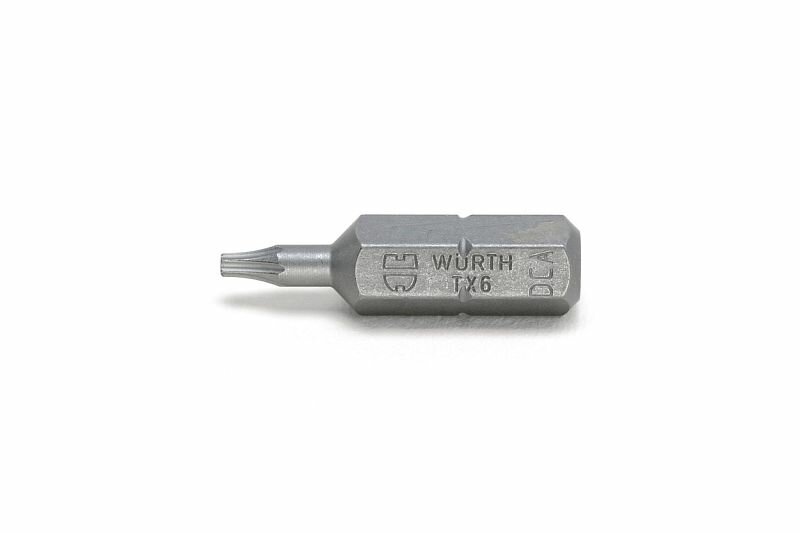 Бита торкс T6 25 мм хвостовик С6,3 мм Wurth