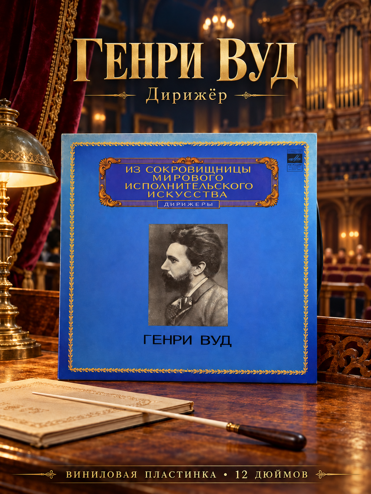 LP Генри Вуд - Дирижеры. Из Сокровищницы Мирового Исполнительского Искусства. Виниловая пластинка 12 дюймов. Мелодия СССР 1982 год.