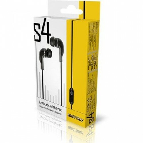 Гарнитура мобильная SmartBuy S4, черная, коробка (SBH-011K) /60