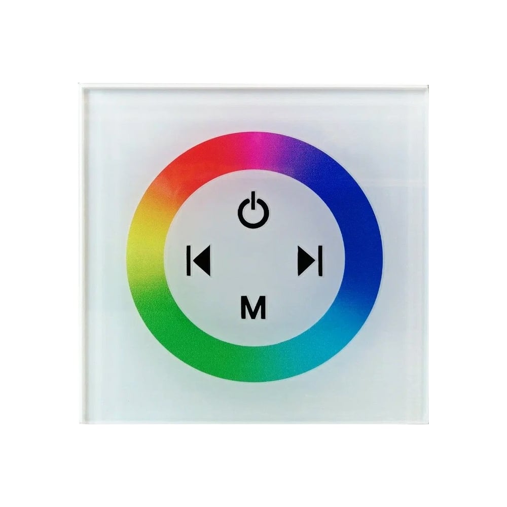 Контроллер Apeyron RGB 12/24В, 144/288Вт, встраиваемый с белой многоцветной сенсорной панелью 04-09
