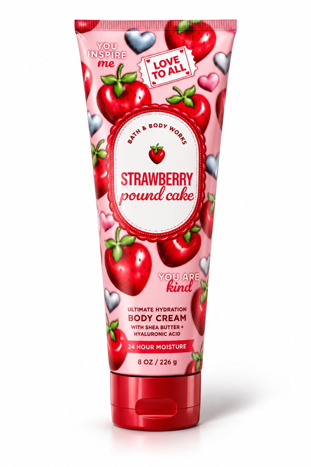 Крем для тела Bath & Body Works Клубничный бисквит / Strawberry Pound Cake, 226 г
