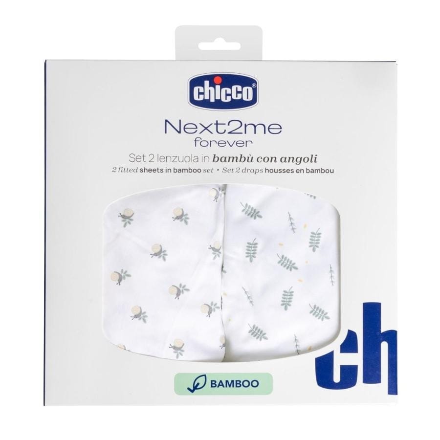 Простыня Chicco Next2Me Forever, foliage, 3 шт