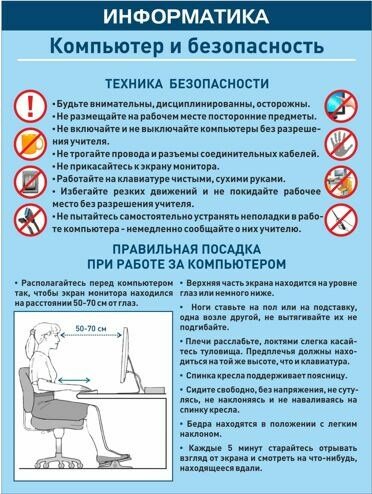 Стенд Компьютер и безопасность 600 х 800 пластик 3 мм