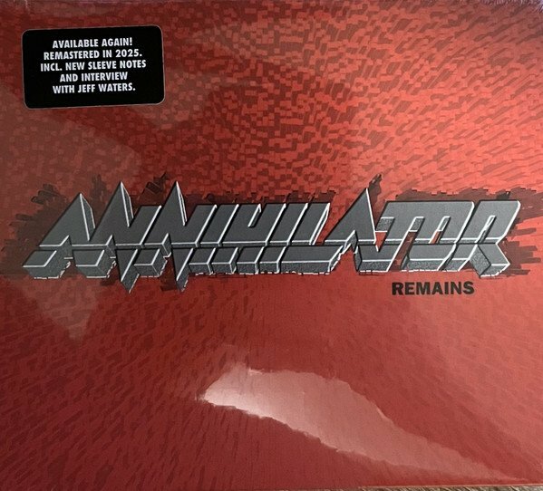Музыка CD Annihilator - Remains (CD, Album, Remastered, 2025) — фото 1