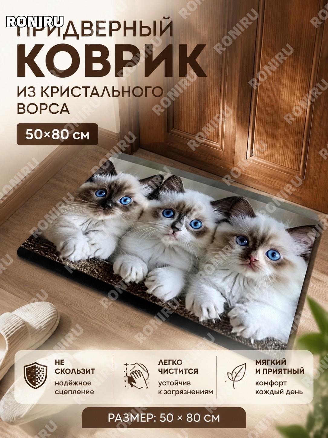 Коврик для входной двери SYT-MRM-2 50×80 см из хрустального велюра полиэстер для прихожей домашний напольный коврик