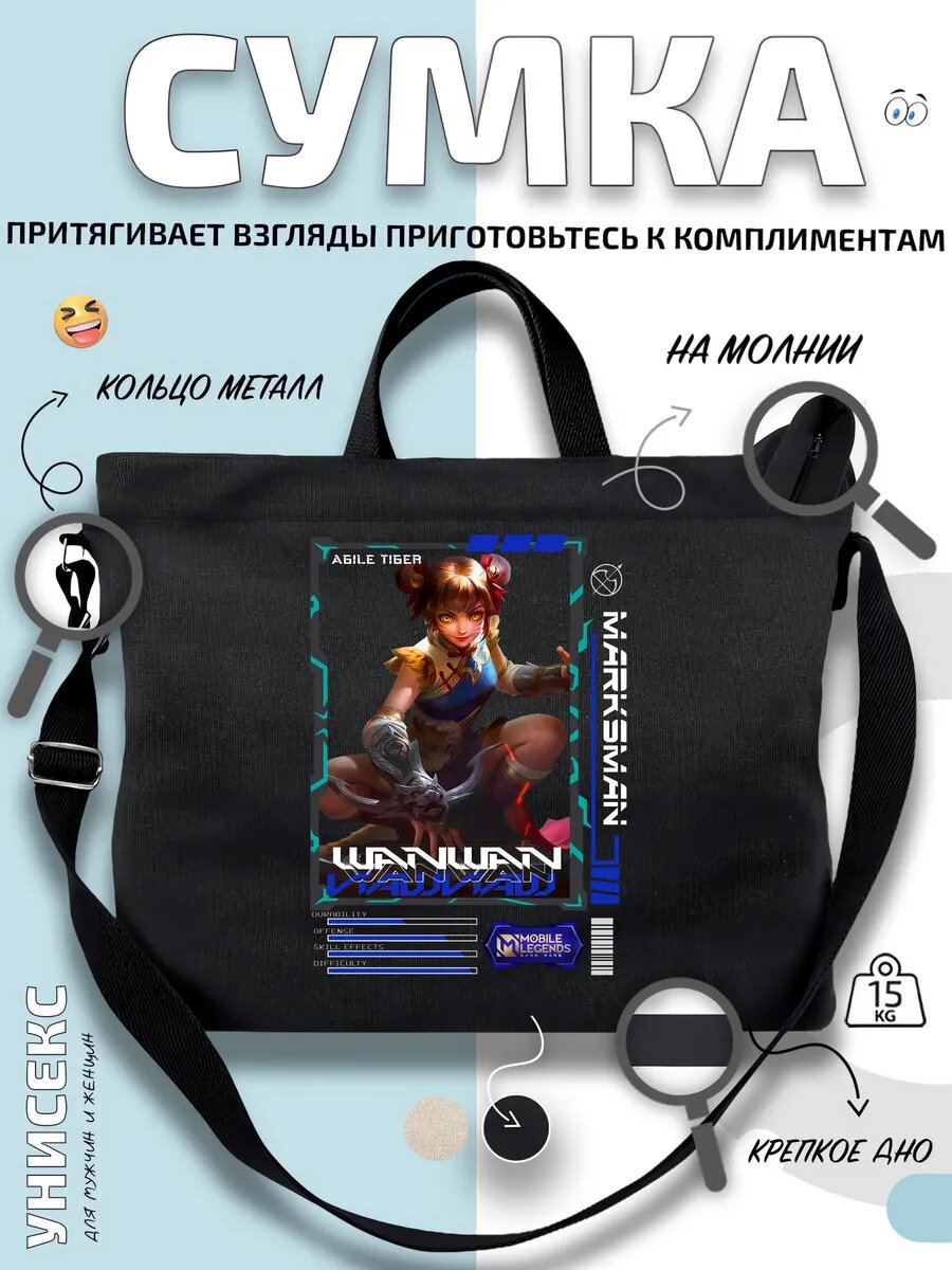 Сумка шоппер  Wanwan героиня Mobile Legends с