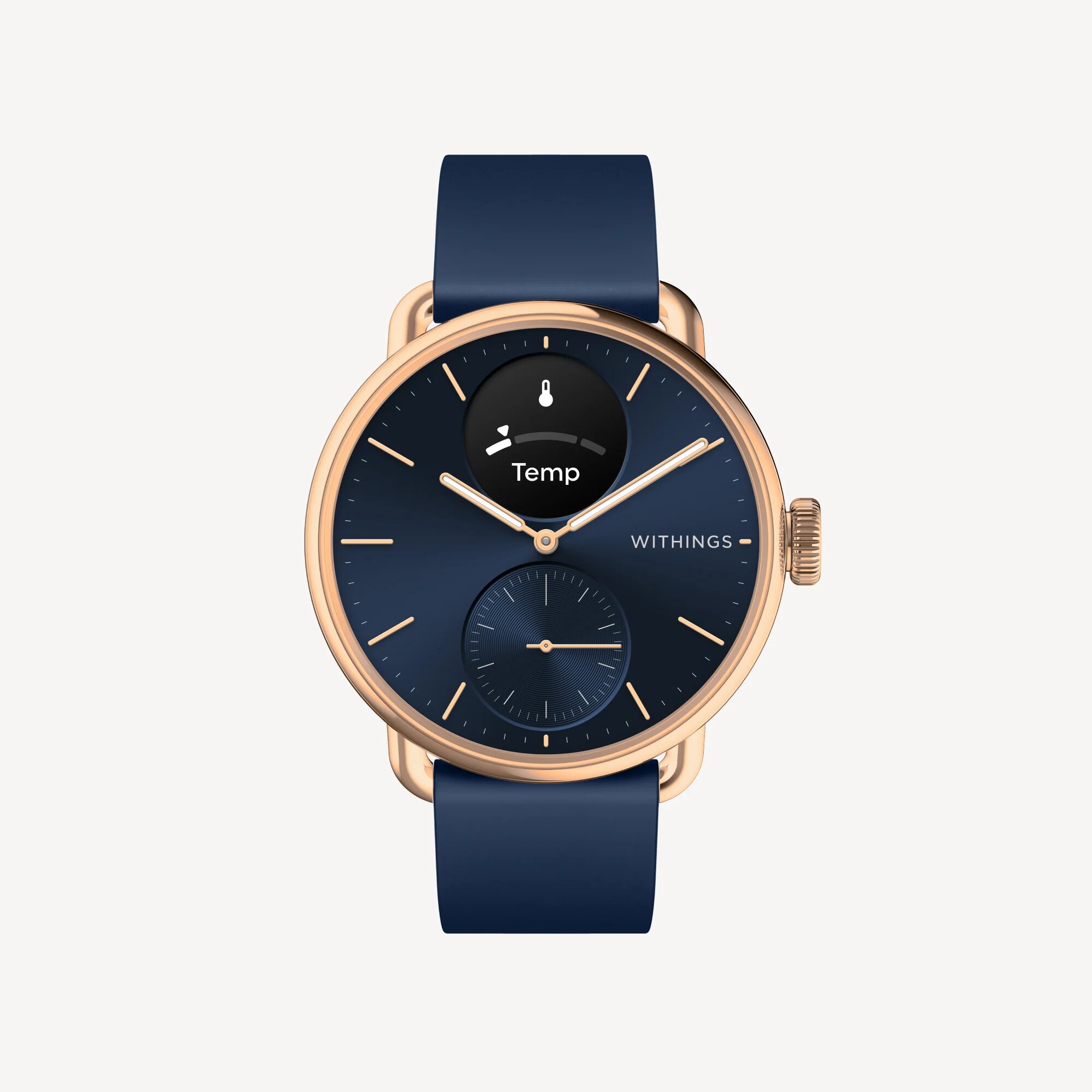 Умные наручные часы Withings Scanwatch 2, 42mm (Blue silver) мониторинг ЧСС, сна и температуры.