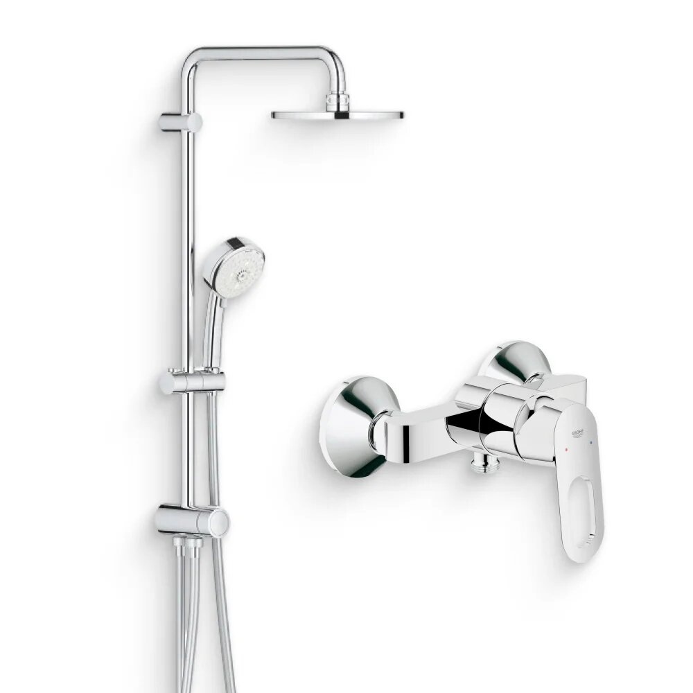 Душевой комплект Смеситель для душа Grohe BauLoop 23340000 / Стойка New Tempesta Cosmopolitan 27394002