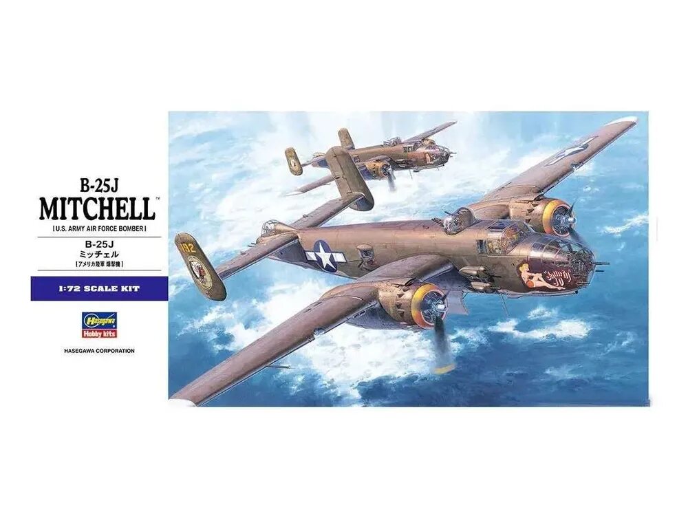 Сборная модель Самолет B-25J Mitchell 1:72