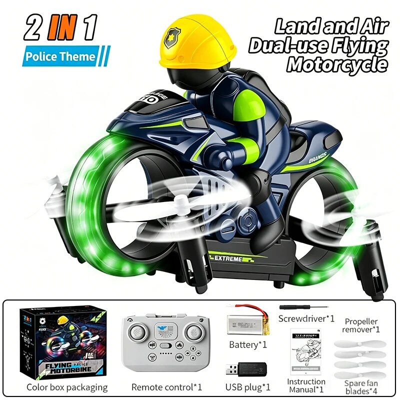 WLtoys Радиоуправляемый Автомобиль-мотоцикл 2-в-1 2.4G 2IN1 Police Theme