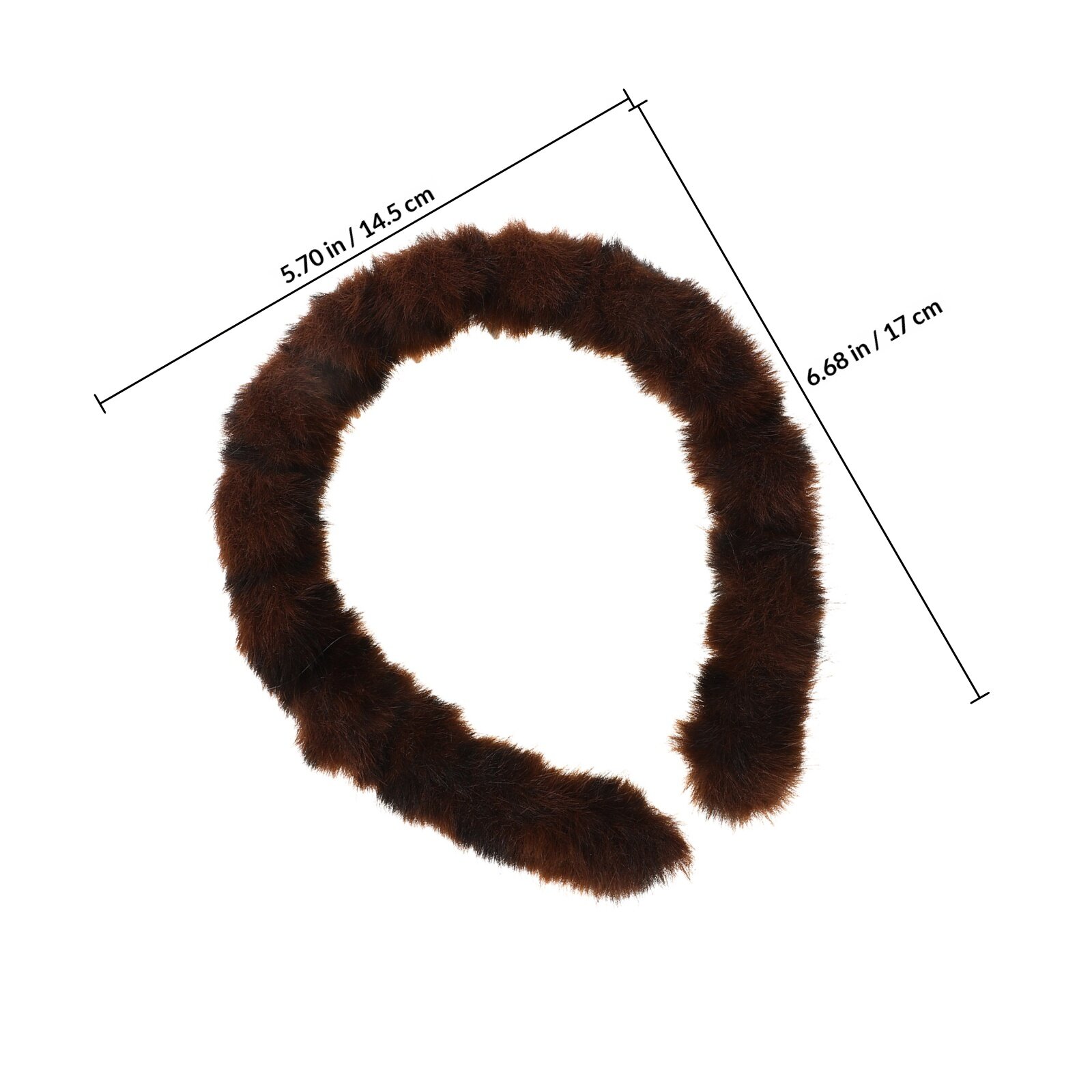 Plush Leopard Headband С Зубчатым Дизайном Для Женщин 17.00X14.50X4.00Cm