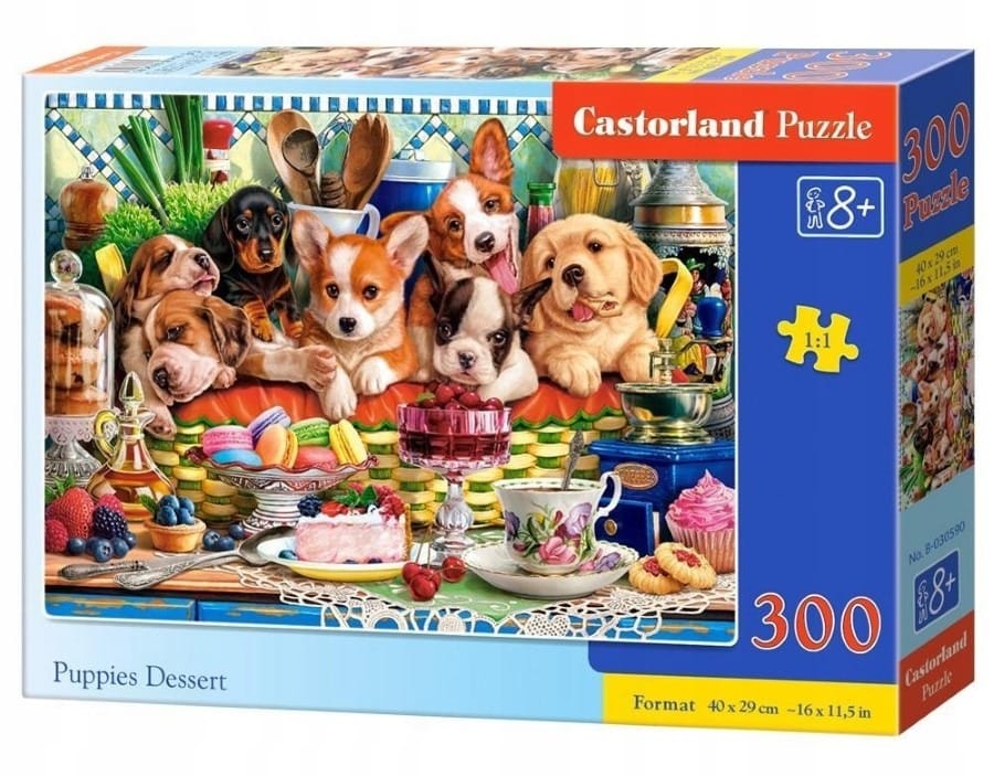 Пазл Castorland Puppies Dessert, 300 элементов, 40x27 см, разноцветный