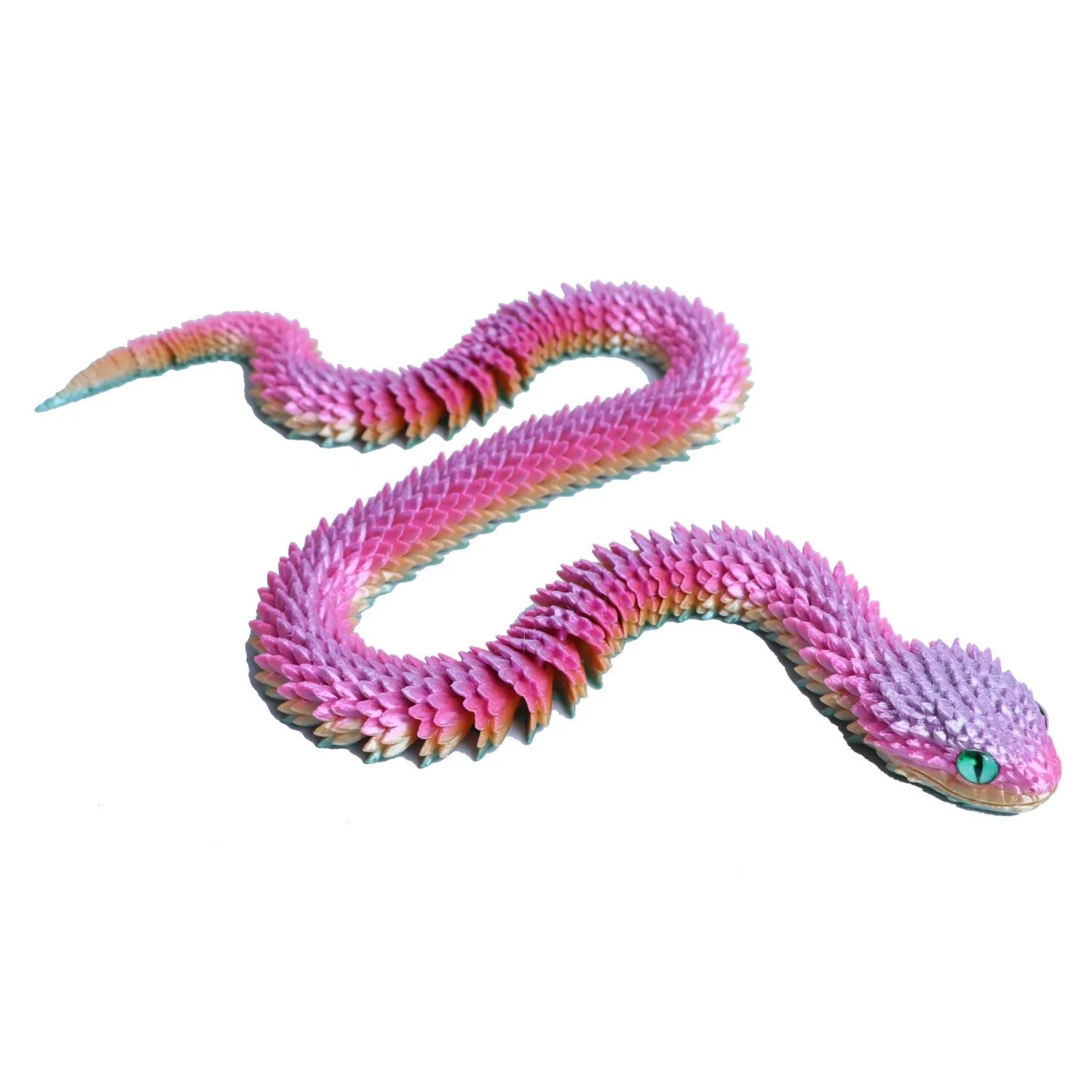 Набор из 4 гибких 3D-печатных змей, пластик, 30/45 см 30CM, C
