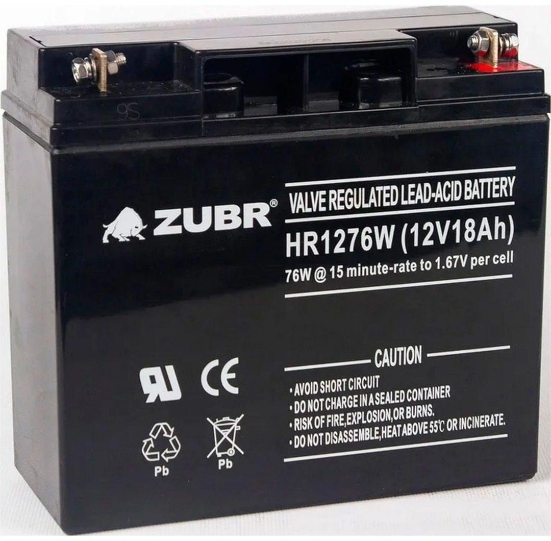 Аккумулятор для ИБП Зубр HR12-76W 12V18Ah