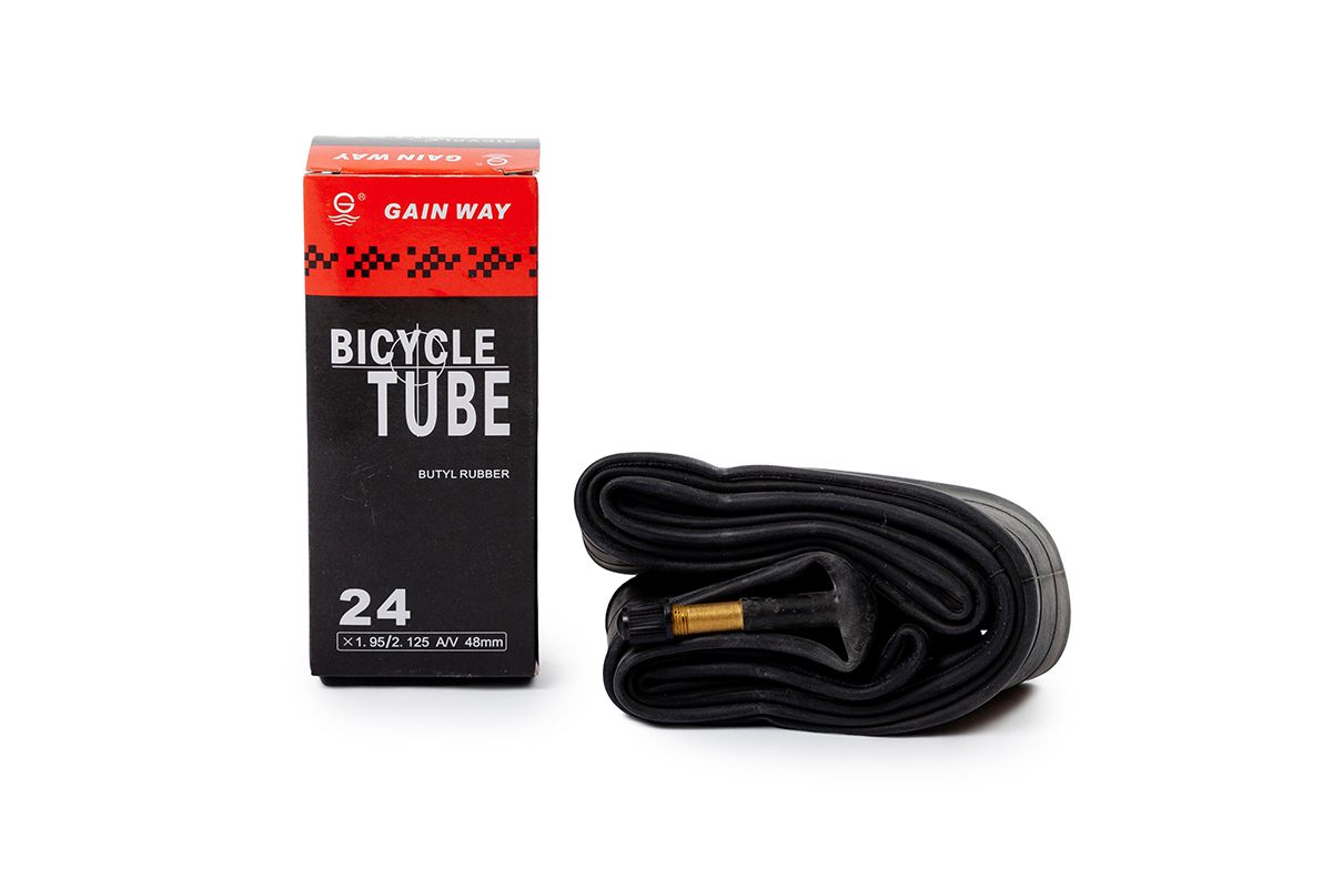 Велокамера 24 Gainway - 24х1.95/2.125 (AV ниппель 48 мм) , Черный