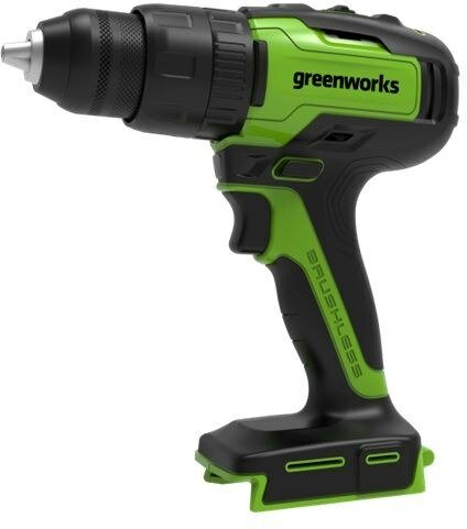 Дрель-шуруповерт аккумуляторная Greenworks 3704107 GD24DD60 ударная, 24V, без АКБ и зарядного устройства