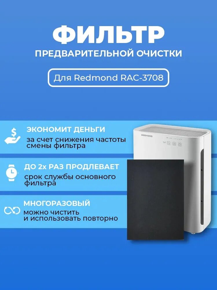 Фильтр для очистителя воздуха REDMOND RAC-3708 (многоразовый)
