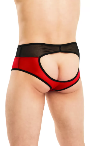 FlirtON Мужские трусы размер XL-XXL черно-красные из эластичного хлопка для комфорта