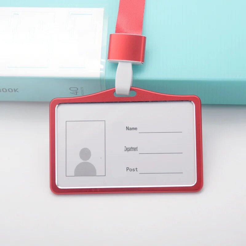 Держатель для бейджа из алюминия Small-H-Red