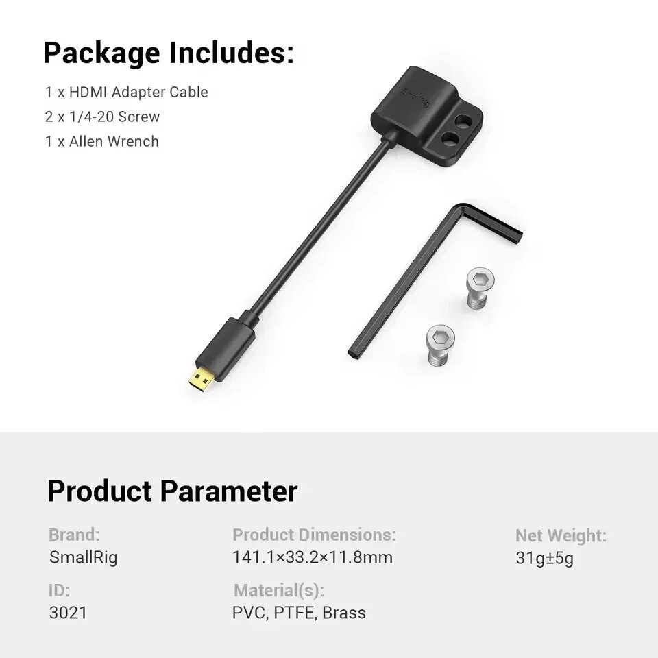 SmallRig HDMI-переходник Ultra Slim, 3021