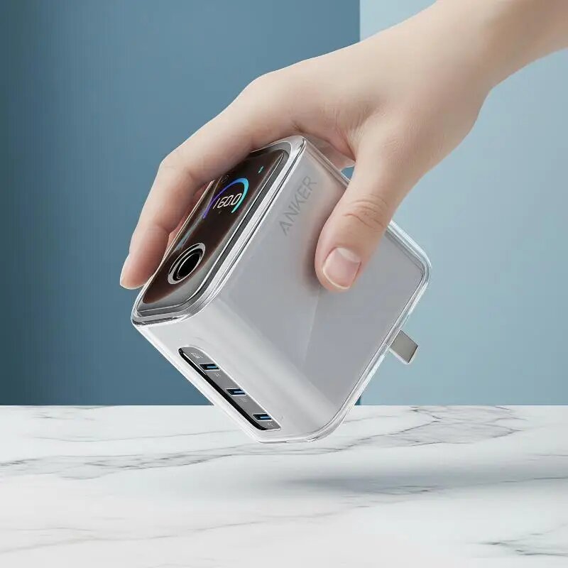 Легкий прозрачный мягкий чехол для зарядного устройства Anker Prime 160W с 3 портами, ударопрочный, пылезащитный, защитный чехол для путешествий и