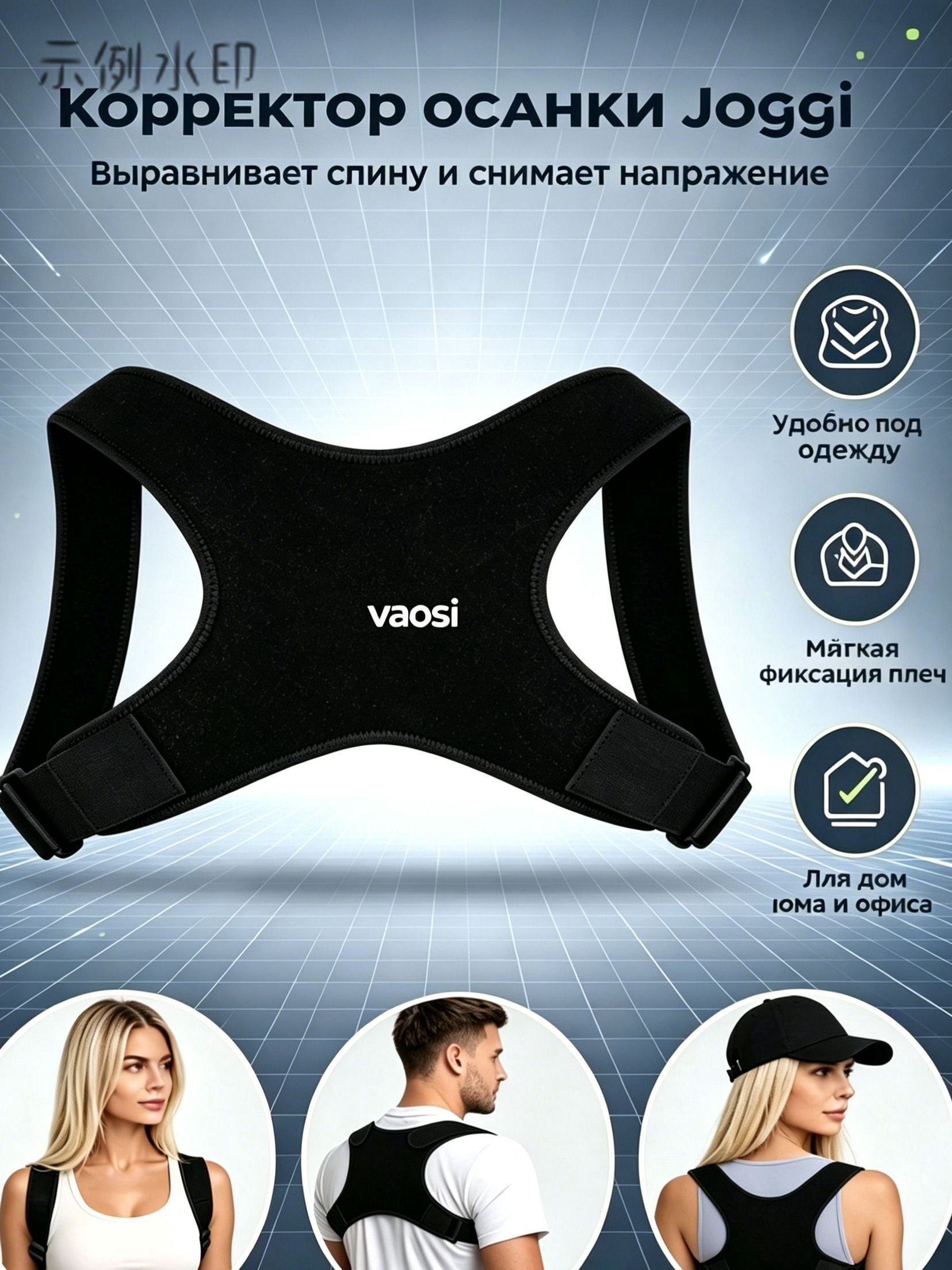 Корректор осанки XL, премиумКорректор осанки для спины, универсальный бандаж для коррекции позы взрослых и детей
