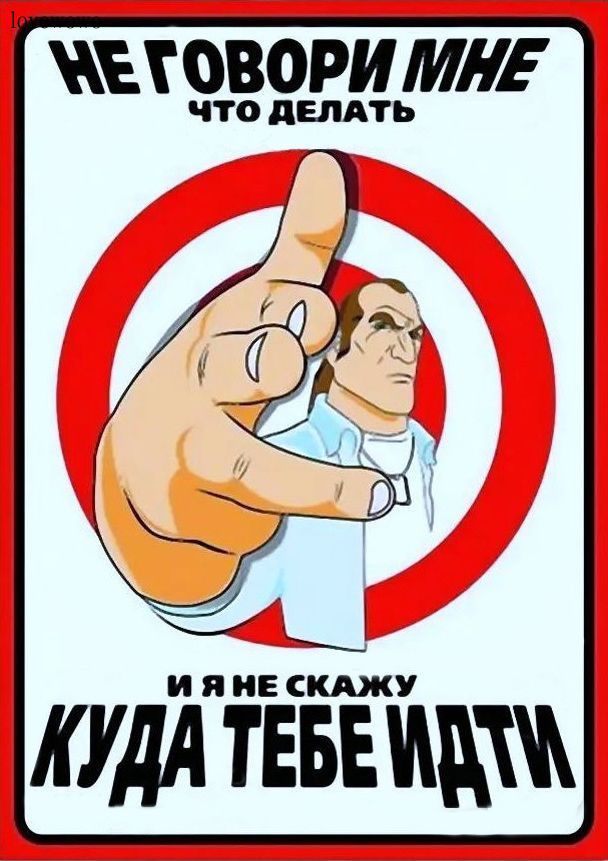 "Не говори что мне делать". Пародия на советский агит. плакат А3_017.